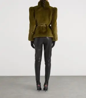 Balmain Lambskin Stirrup Trousers