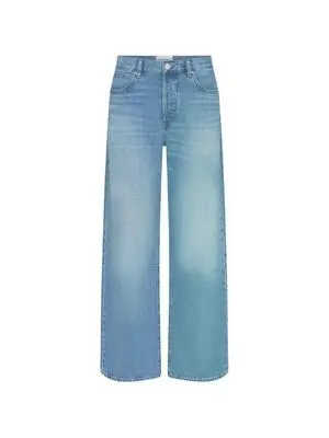 FRAME Pixie Loose Faded Wide-leg Jeans