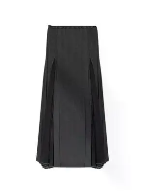 DIESEL® Ribbed Jersey And Chiffon Midi Skirt