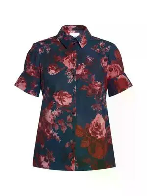 Erdem Floral Print Cotton Poplin Shirt