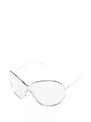 AZZEDINE ALAIA Tone Oversize Frame Sunglasses - Silver