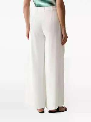 MORGAN Pleated Side-slit Palazzo Pants