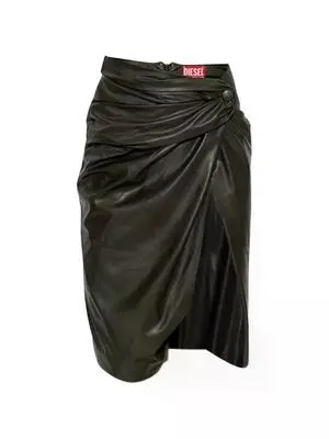 DIESEL® Draped Pencil Skirt With Split