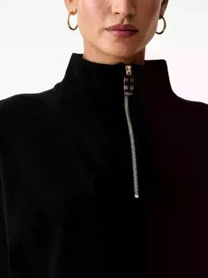 Joseph Ribkoff Waffle-knit Quarter-zip Sweater