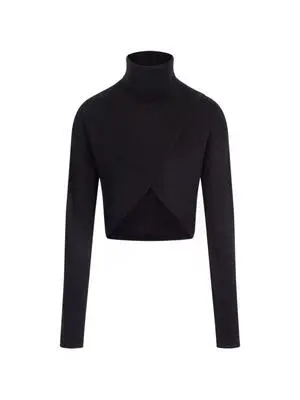 Le Kasha Arrone Crossover Cropped Sweater