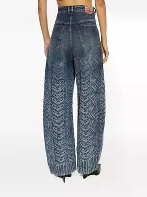 DIESEL® 1987 D-khelz-s2 Cable-knit Print Jeans