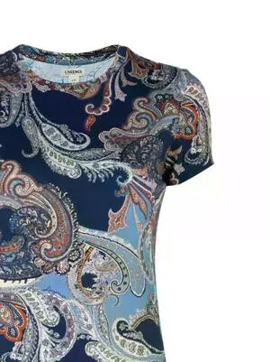 L'Agence Paisley Print T-shirt
