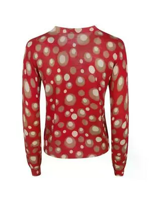 IN BED WITH YOU Polka-dot Print Cardigan - Red