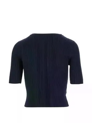 Pinko Short-sleeved Wool Sweater With Logo