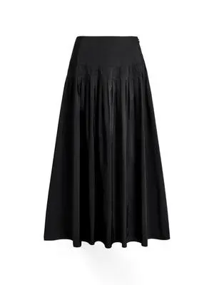 Polo Ralph Lauren Pleated Flared Maxi Skirt