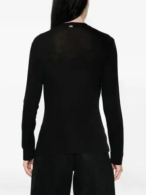 Herno Crew Neck Long Sleeve Fine Knit Sweater