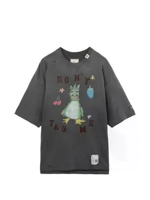 Mihara Yasuhiro Leon Doodle Printed T-shirt - Grey