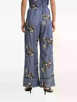 Munthe Nikita Sequin-embellished Striped Palazzo Trousers
