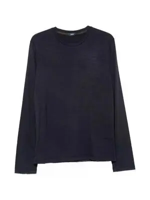 Herno Long-sleeve Wool T-shirt - Blue