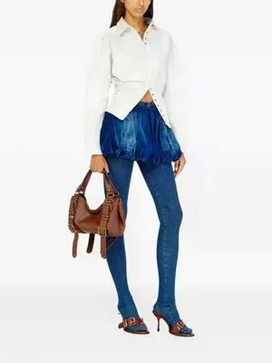 DIESEL® Velvet-effect Bubble Mini Skirt