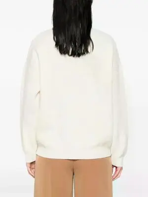 ERMANNO FIRENZE Lace-trim Mock Neck Sweater