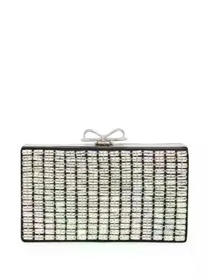 SELF-PORTRAIT Crystal Embellished Bow Clutch Bag
