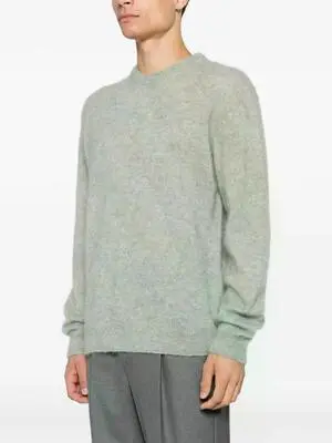AMARANTO Brushed Knit Crew Neck Sweater