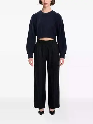 Khaite Cropped Ribbed-knit Sweater