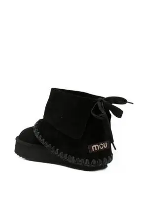 Mou Crochet-trim Bow-detail Boots