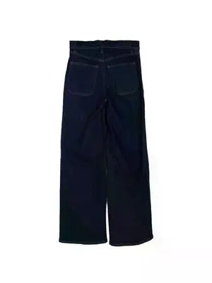 FRAME Le Slim Palazzo Pintuck-pocket Jeans
