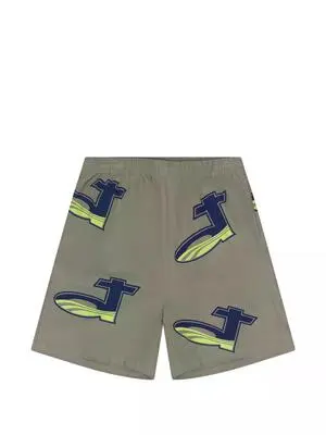 DENIM TEARS Graphic-print Shorts - Grey