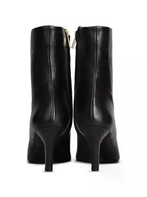 THE SELLER Square-toe Stiletto Ankle Boots With Side Zip - Black
