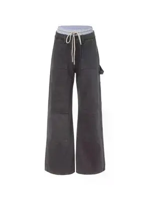 Monse Washed Double-waistband Jeans