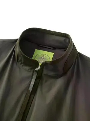 Shanghai Tang Mandarin Collar Zip-up Jacket