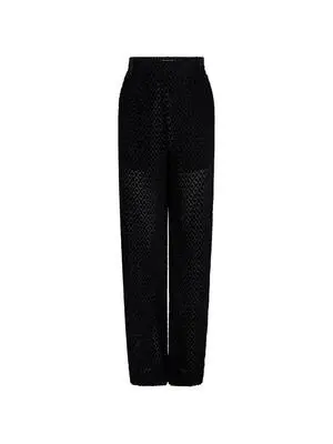 Victoria Beckham Geometric Pattern Curved-leg Trousers