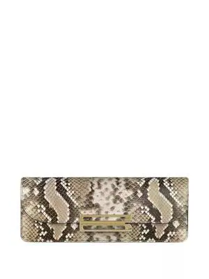 Victoria Beckham Dorian Snake-print East-west Clutch Bag