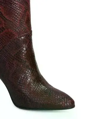 CASTAGNA Snake-effect Knee-high Boots
