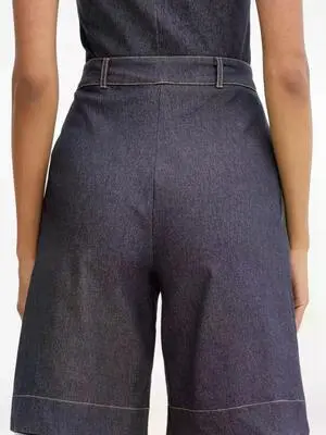 MORGAN Pleated Denim Shorts