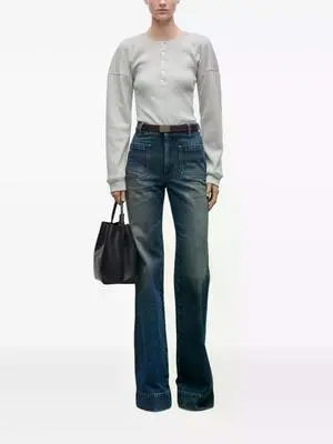 Victoria Beckham Button-fastening Sweatshirt - Grey