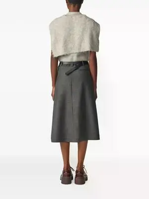 Monse Sleeveless Cropped Sweater With Integrated Scarf