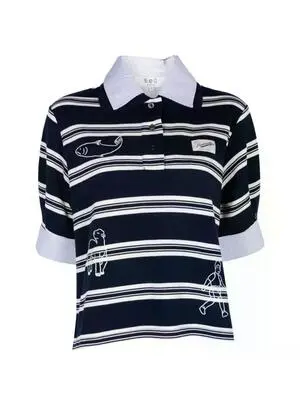 Sea Mina Striped Polo Shirt