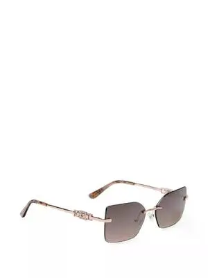 Guess Geometric-frame Rimless Sunglasses