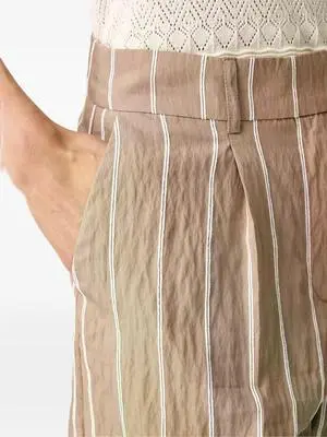 MORGAN High-waisted Striped Pleated Shorts
