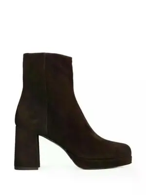 THE SELLER Suede Platform Ankle Boots