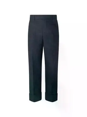 Thom Browne Windowpane-check Cropped Trousers