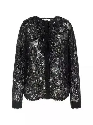 NUDE Ruffled Floral-lace Shirt