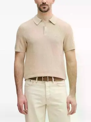 Michael Kors Cotton-mouliné Polo Shirt - Neutrals