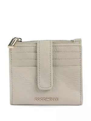 COCCINELLE Metallic Grained Leather Wallet - Neutrals