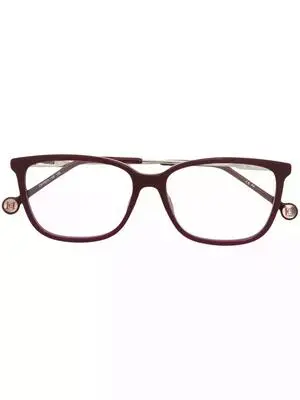 Carolina Herrera Rectangle-frame Optical Glasses - Red