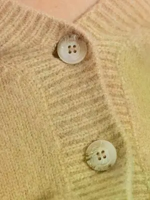 DIESEL® Cropped Buttoned Cardigan In Textured Boiled Knit