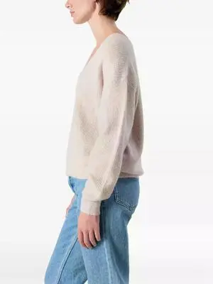 American Vintage Damsville V-neck Sweater - Neutrals
