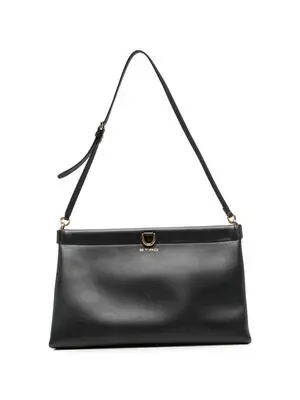 Etro Calf Leather Clutch Bag With Gold-tone Logo
