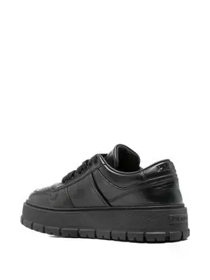 Prada Logo-plaque Leather Sneakers
