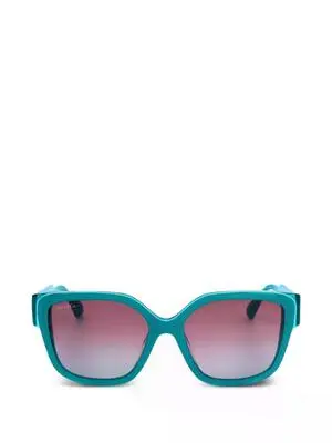 MAX&CO. Square Frame Sunglasses With Logo Print - Blue