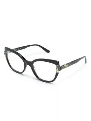 Karl Lagerfeld Cat Eye Eyeglasses With Logo Print